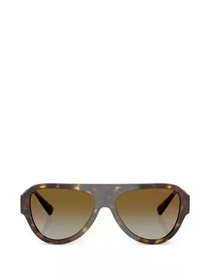 JIMMY CHOO Tortoiseshell-effect Pilot Sunglasses - Brown