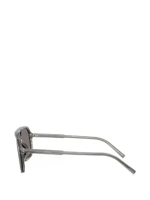 Dolce & Gabbana Striped Geometric-frame Sunglasses