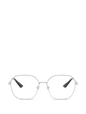 Versace Geometric Frame Eyeglasses - Silver