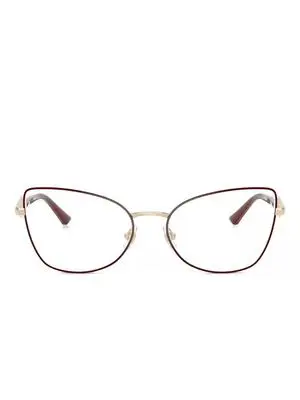 JIMMY CHOO Cat-eye Frame Embellished Glasses - Gold