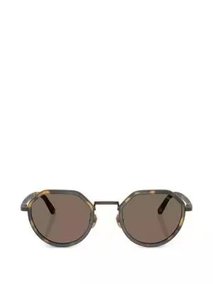 Giorgio Armani Geometric-frame Sunglasses - Brown