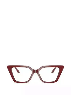 Emporio Armani Geometric Glasses - Red