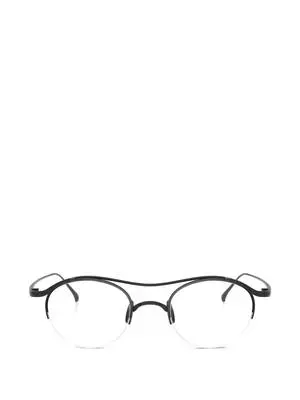 Giorgio Armani Double-bridge Round Glasses - Black