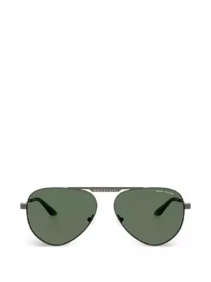 Armani Exchange Matte-finish Pilot-frame Sunglasses