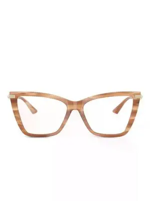 JIMMY CHOO Striped Butterfly Eyeglasses