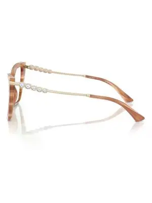 JIMMY CHOO Striped Butterfly Eyeglasses