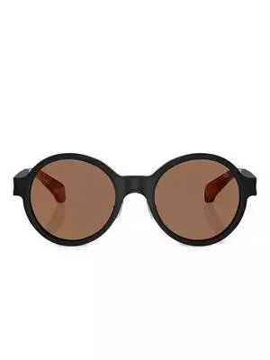 Moncler Round Frame Metal Sunglasses - Black