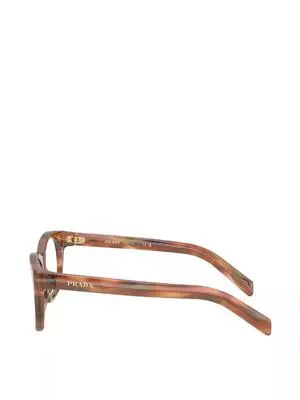 Prada Striped-effect Cat-eye Glasses