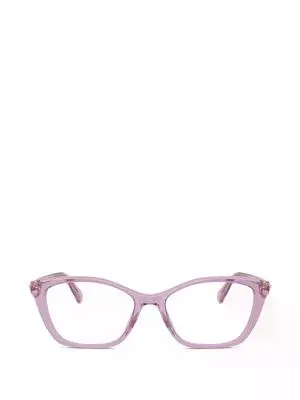 SWAROVSKI Transparent Geometic Glasses - Pink