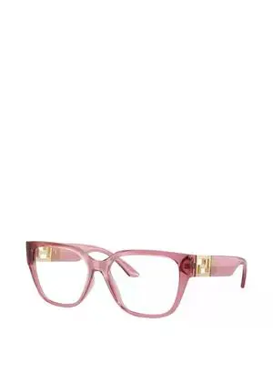 Versace Greca Square-frame Glasses - Pink