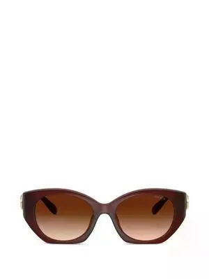 COACH Maxi Sculpted C Oval-frame Sunglasses - Brown