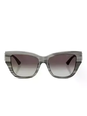 JIMMY CHOO Striped Gradient-lenses Sunglasses - Grey