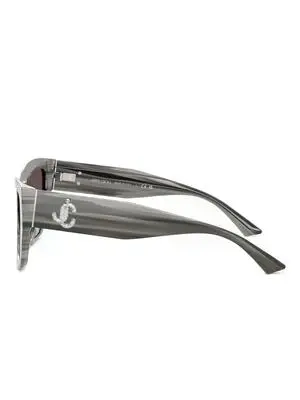 JIMMY CHOO Striped Gradient-lenses Sunglasses