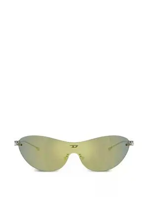 DIESEL® Logo-plaque Cat-eye Sunglasses - Gold
