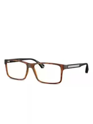Emporio Armani Rectangle-frame Glasses - Brown