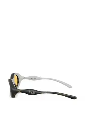 DIESEL® Distressed Oval-frame Sunglasses