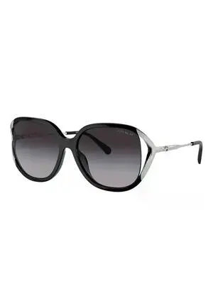 COACH Gradient Lens Round Frame Sunglasses