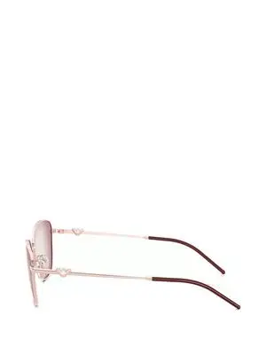 Emporio Armani Logo-plaque Rectangle-frame Sunglasses