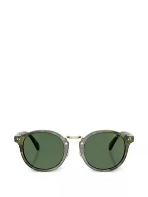 POLO RALPH LAUREN EYEWEAR Heritage Round Frame Sunglasses - Green