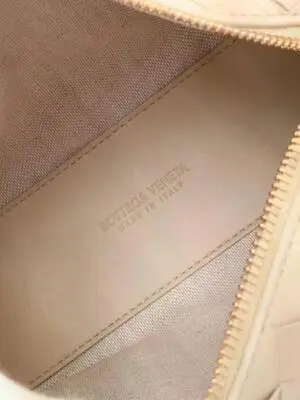 Bottega Veneta Lambskin Intrecciato Loop Top Handle Bag Satchel - Neutrals