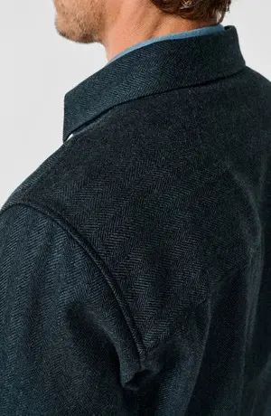 David Donahue Moore Wool Overshirt - Green