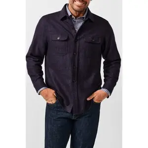 David Donahue Moore Wool Overshirt - Mulberry