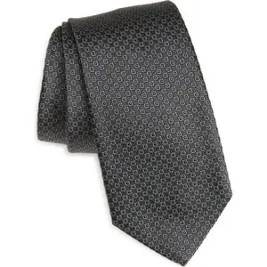 FERRAGAMO Chicago Silk Jacquard Tie - Grigio