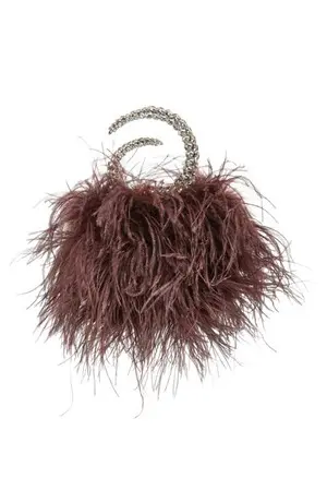 L’ALINGI Karma Feather Crystal Top Handle Bag