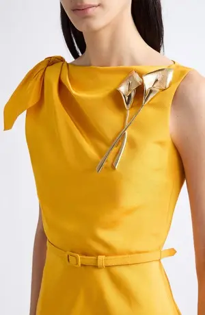 Carolina Herrera Double Calla Lily Brooch