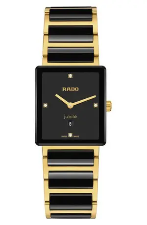 RADO Integral Diamond Lacquer Watch - Black Lacquered