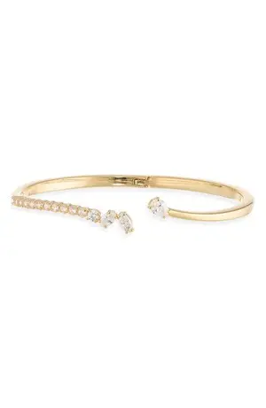 SWAROVSKI Mesmera Mixed-cut Crystal Open Bangle Bracelet - White/gos