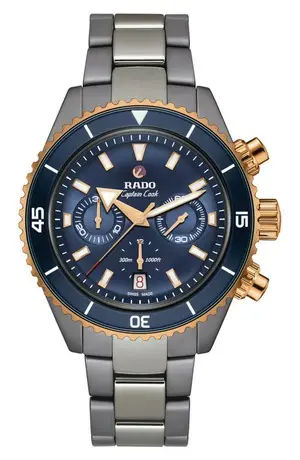 RADO Captain Cook Chronograph Automatic Bracelet Watch - Blue