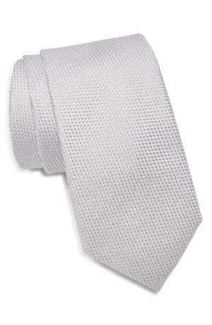 NORDSTROM Nordstrom Banyan Solid Silk Jacquard Tie