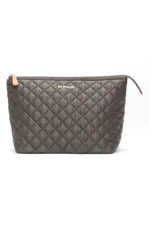 Mz Wallace Large Zoey Quilted Nylon Cosmetics Case - Magnet