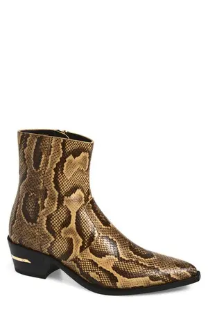 Amiri Ryder Python Embossed Pointed Toe Boot