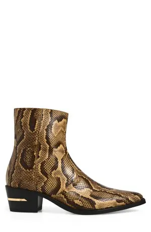 Amiri Ryder Python Embossed Pointed Toe Boot