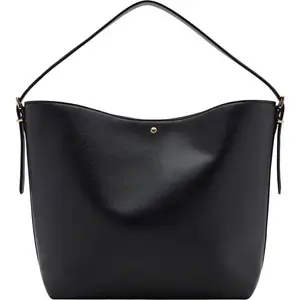 Mango Large Bucket Bag Black