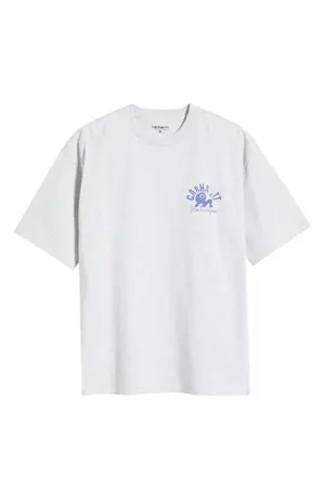 Carhartt Work In Progress Well Built Organic Cotton Graphic T-shirt - Ash Heather