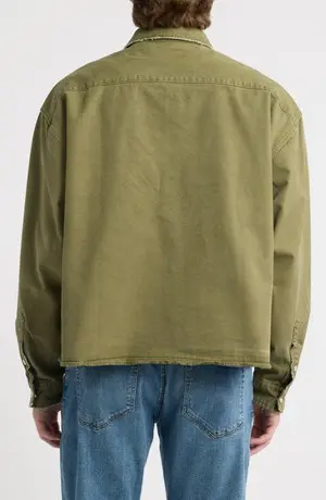 PURPLE BRAND Cotton Twill Shirt Jacket