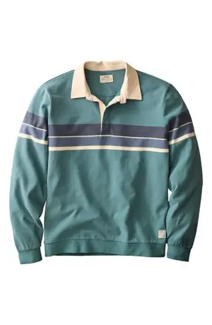 Marine Layer Stripe Organic Cotton Rugby Polo
