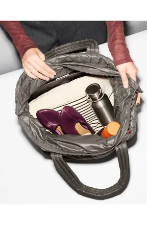 Mz Wallace Large Metro Deluxe Quilted Nylon Tote