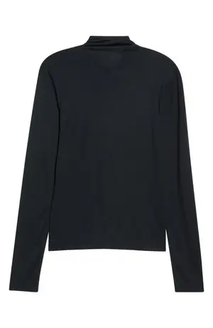 Vince Long Sleeve Mock Neck Top - Black