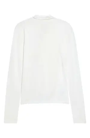 Vince Long Sleeve Mock Neck Top Ivory