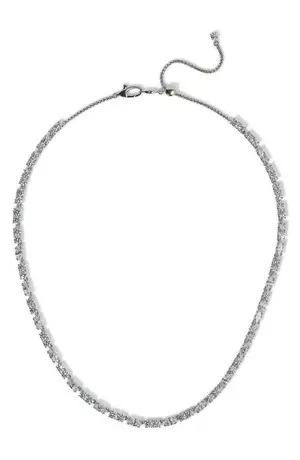 Nadri Twinnie Cubic Zirconia Adjustable Collar Necklace - Rhodium