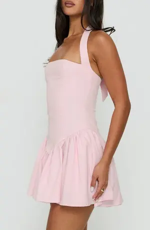 Princess Polly Esatora Halter Flare Minidress