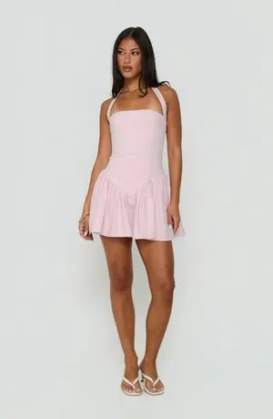 Princess Polly Esatora Halter Flare Minidress