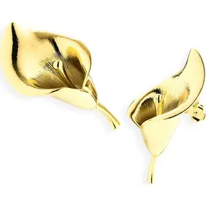 Carolina Herrera Calla Lily Clip-on Earrings - Gold