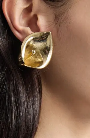Carolina Herrera Calla Lily Clip-on Earrings
