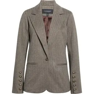 LIVERPOOL Button Sleeve Herringbone Tweed Jacket