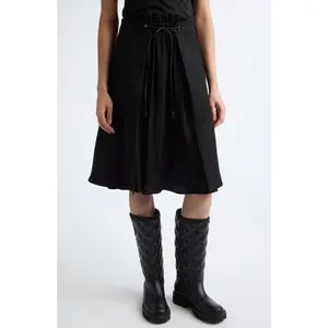 Moncler Wool Gabardine Midi Skirt